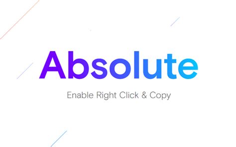Absolute Enable Right Click Copy Chrome Web Store