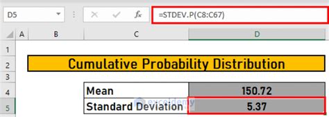 How To Calculate Cumulative Probability In Excel With Easy Steps