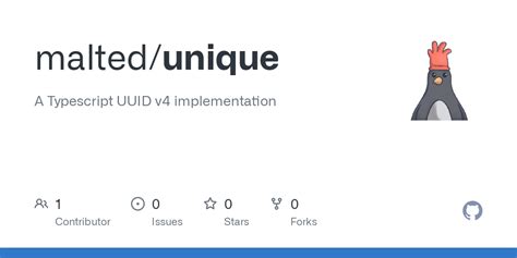 GitHub Malted Unique A Typescript UUID V Implementation