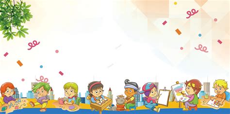 Kindergarten Background Vector At Collection Of