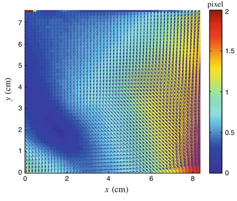 False Flow Field Vectors Superimpose On The Map Of The Magnitude Of Download Scientific