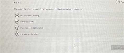 Solved The Slope Of The Line Connecting Two Points On
