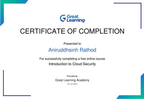 Aniruddhsinh Rathod On Linkedin Hi All I Have Just Completed Intro To Cloud Security Offered