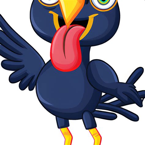 Crazy Cuckoo Cartoon Bird · Creative Fabrica