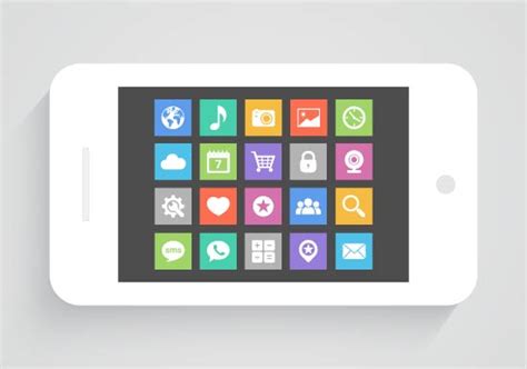 Mobile App Vector Icons 93404 Vector Art At Vecteezy