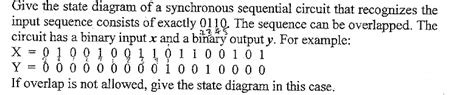 solved give the state diagram of a synchronous sequential
