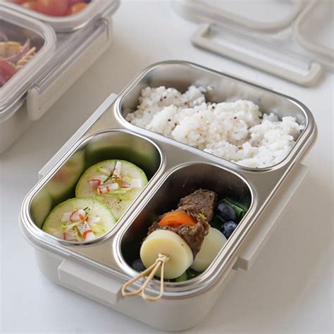 도시락통·런치백 스텐 런치박스 직장인 도시락통 식판 나눔 반찬통 3칸 오늘의집 쇼핑