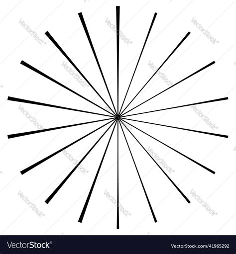 Radial Radiating And Converging Lines Stripes Vector Image