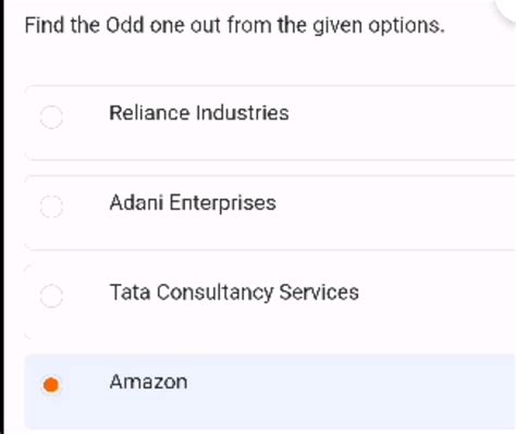 Find The Odd One Out From The Given Options StudyX