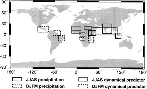 Regions Of Spatial Averaging Leading To The Predictand Selection