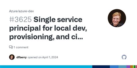 Single Service Principal For Local Dev Provisioning And Ci Deployment Of Containers · Issue