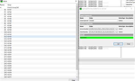 Getmonitoreditems Method Call To The Subscription Containing Roughly 35 Variables Result In