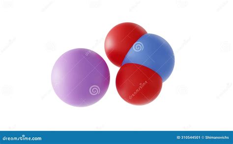 Potassium Nitrite Molecule Preservatives E249 Molecular Structure Isolated 3d Model Van Der