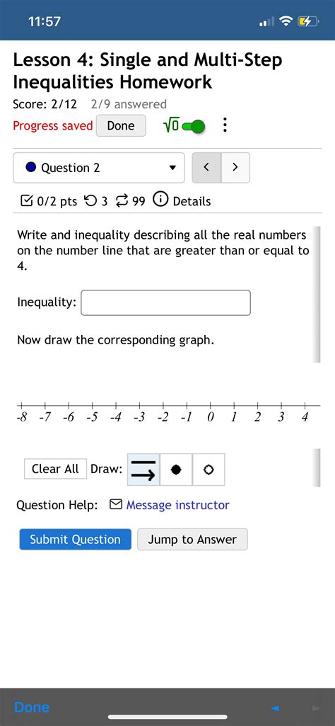 Solved 11 57lesson 4 Single And Multi Step Inequalities