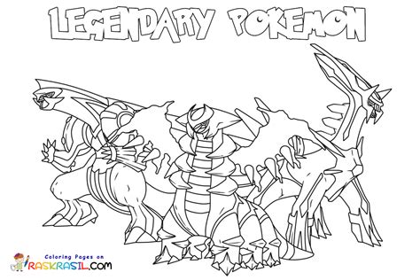 Legendary Pokémon Coloring Pages