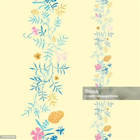 바닐라 색상 배경에 전통적인 장식 디자인현대 꽃 원활한 패턴 가시에 대한 스톡 벡터 아트 및 기타 이미지 가시 경관 구아슈 Istock