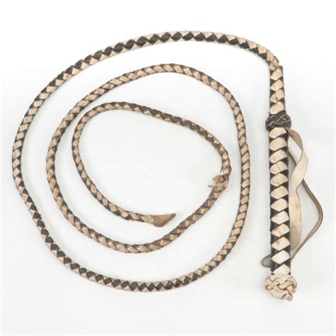 Handcrafted Braided Leather 8 Bullwhip Everything But The House