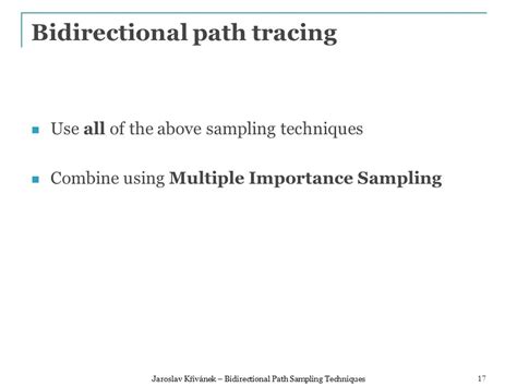 Bidirectional Path Sampling Techniques Ppt Video Online Download