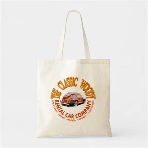 The Classic Woody Rental Car Company Logo Ver 3 Tote Bag Zazzle
