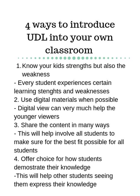 Udl Examples Universal Design For Learning In The Classroom Artofit