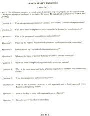 Lesson Review Exercises Q Pdf Course Hero