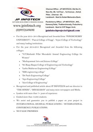 2015 2016 Ieee Vlsi Project Titles PDF