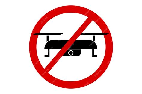 Premium Vector Drone Ban Zone Sign Copter Prohibit Symbol