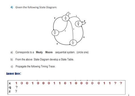 solved 4 given the following state diagram a corresponds