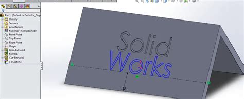 how to engrave or emboss text on a part in solidworks