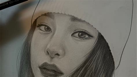 인물화 초상화 연예인 잘그리기 묘사 시범영상 스우파 노제 그리기 2화 Youtube