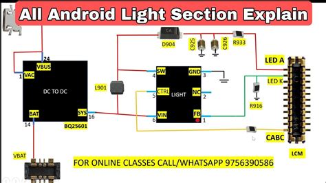All Android Lcd Light Section Explain With Schematic Diagram Youtube