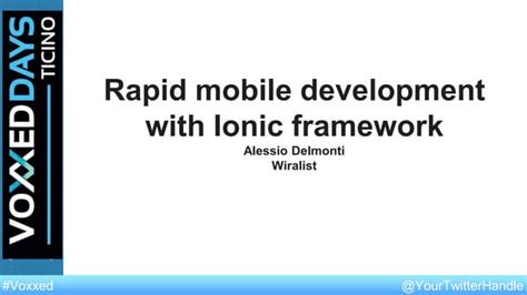 Rapid Mobile Development With Ionic Framework Voxxdays Ticino 2015 Ppt