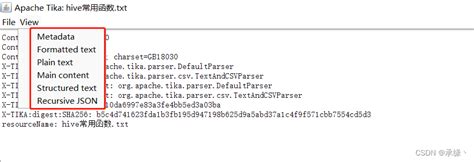 Apache Tika介绍及简单使用 Csdn博客