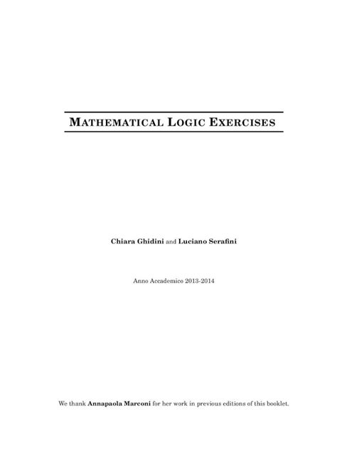 pdf mathematical logic exercises dokumen tips