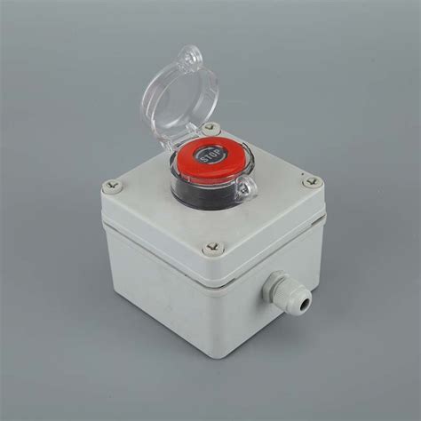 IP Plastic Push Button Switch With Plastic Case Button Enclosure Plastic Enelosure And