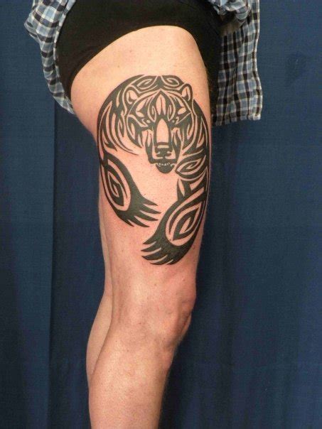 13 Beautiful Tribal Bear Tattoo