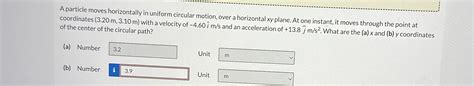 Solved A Particle Moves Horizontally In Uniform Circular Chegg