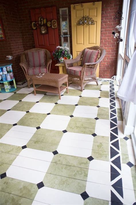 Painted Porch Floors, Porch Paint, Deck Paint, Painted Rug, Apartment ...