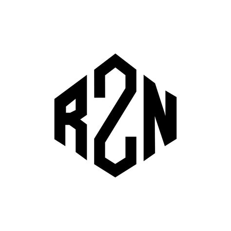 Rzn Brev Logotyp Design Med Polygon Form Rzn Polygon Och Kub Form Logotyp Design Rzn Hexagon