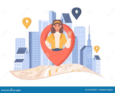 current location concept stock vector illustration of isolated 257642651