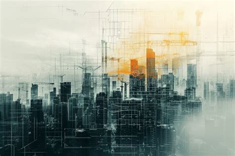 An Abstract Depiction Of A Cityscape With Vibrant Yellow And Black Colors Dominating The Scene