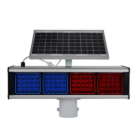 Yasong Solar Strobe Alarm Siren Light Ip65 Red And Blue Double Sided S Yasong Alarm