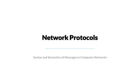 Network Protocols Syntax And Semantics