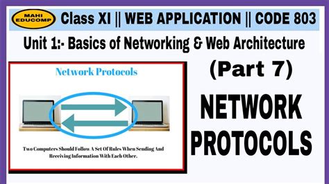 Class 11th Web App803 Unit 1 Basics Of Networking And Web