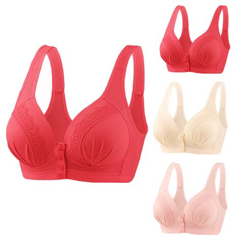 Jalioing Womens Seamless Everyday Bra Front Closure Full Coverage Bras