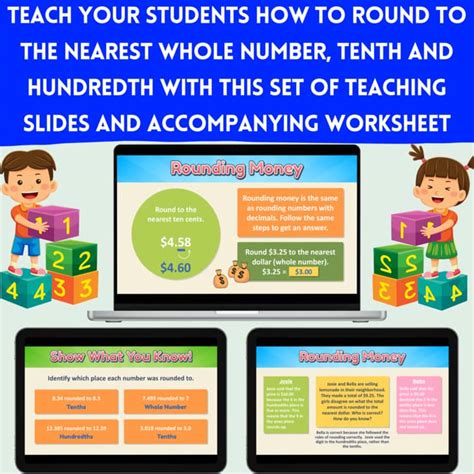 Rounding Numbers With Decimals Interactive Teaching Slides Lesson For 5th Grade
