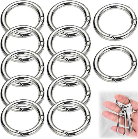 12 Stuks Ronde Karabijnhaken 60 Mm Zinklegering Zilver Bol