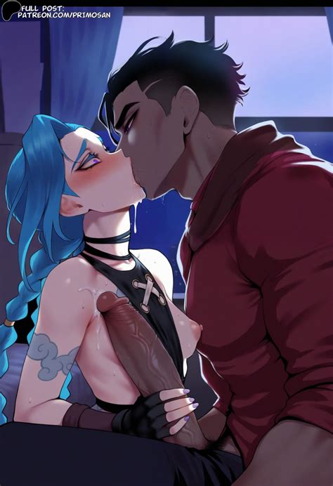 Rule 34 Ai Generated Arcane Arcane Jinx Blue Hair Braids Breasts Out Cum Cum Overflow Dark