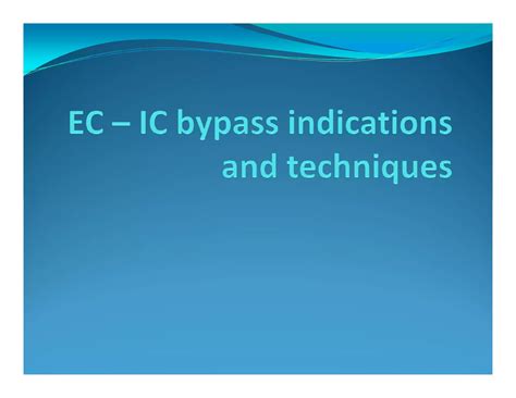 Ec Ic Bypass Pdf