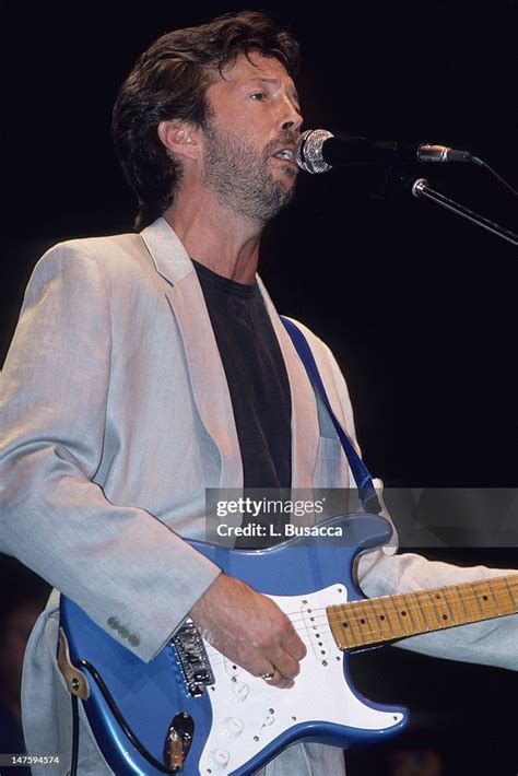 English Musician Eric Clapton Performs In Concert New York New
